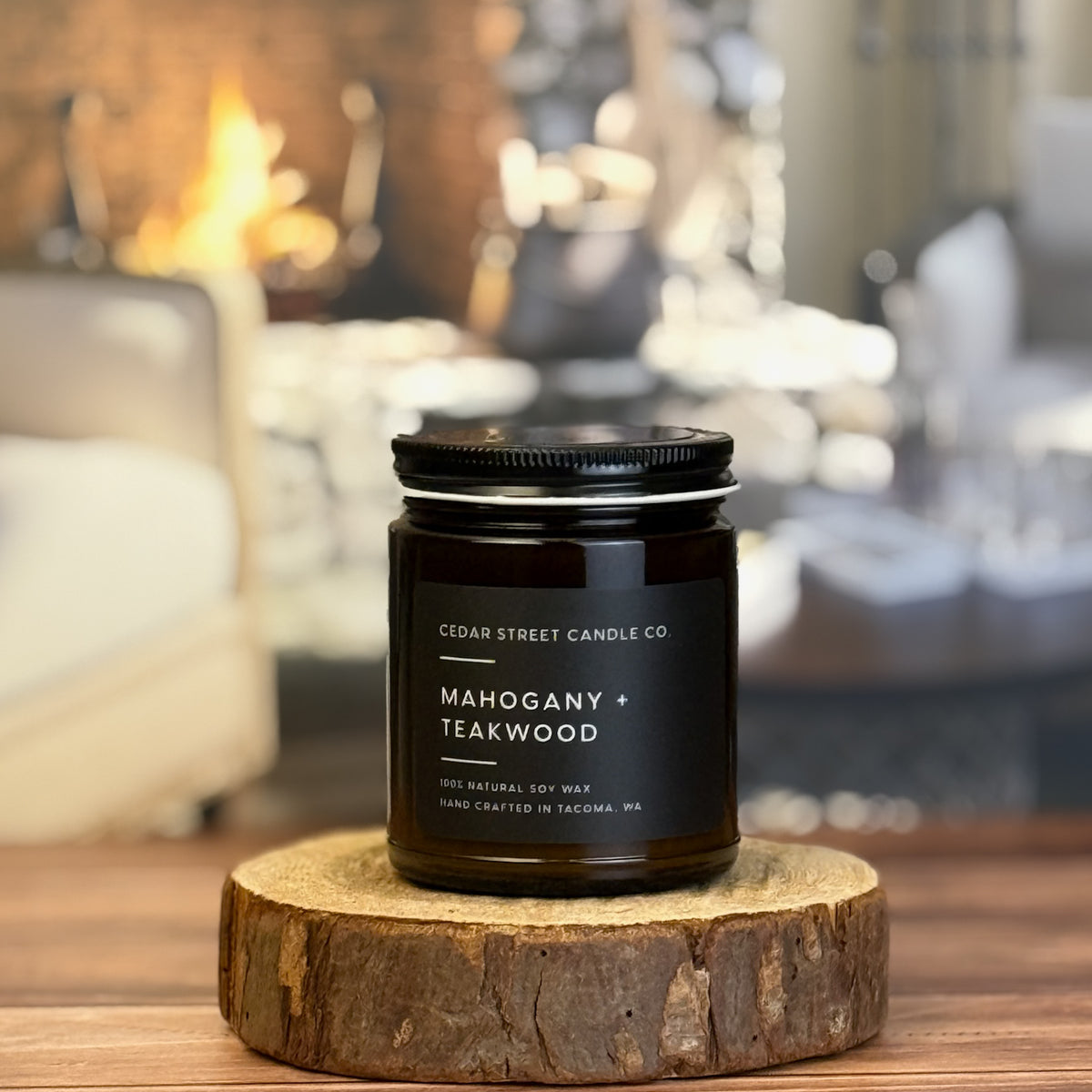 Mahogany + Teakwood Candle | Luxurious Woodsy Fragrance for Your Home ...